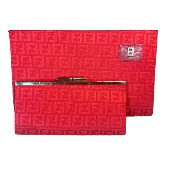 Fendi | Bags | Rare Fendi Clutch And Kisslock Change Pouch Set | Poshmark